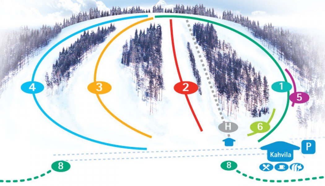 Hasa Trail Map • Piste Map • Panoramic Mountain Map