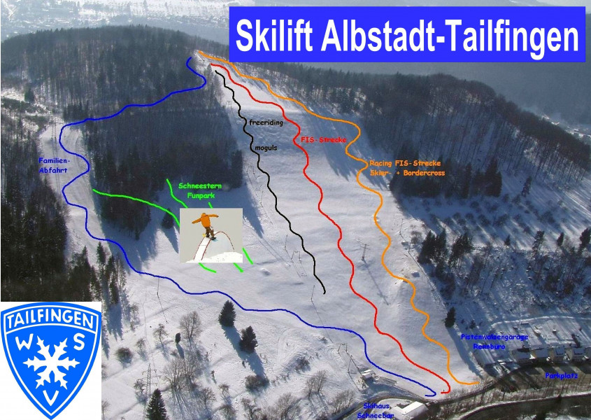 Pistenplan Albstadt Tailfingen • Offene Lifte & Pisten • Skipanorama