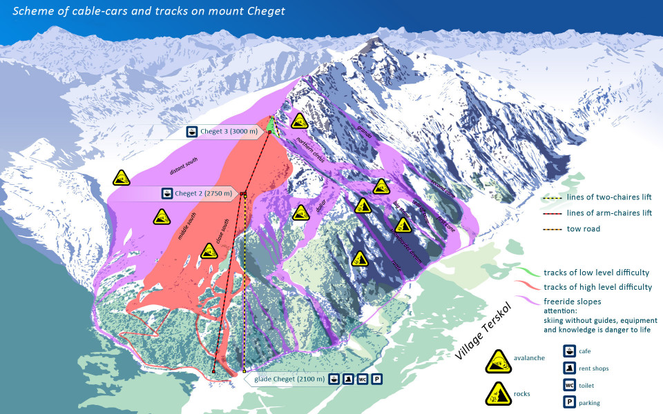 Skigebiet Mt Cheget • Skiurlaub • Skifahren • Testberichte