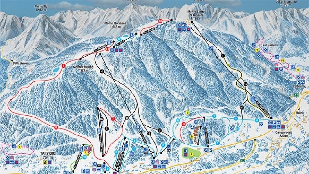 Skigebiet Tarvisio - Monte Lussari • Skiurlaub • Skifahren • Testberichte