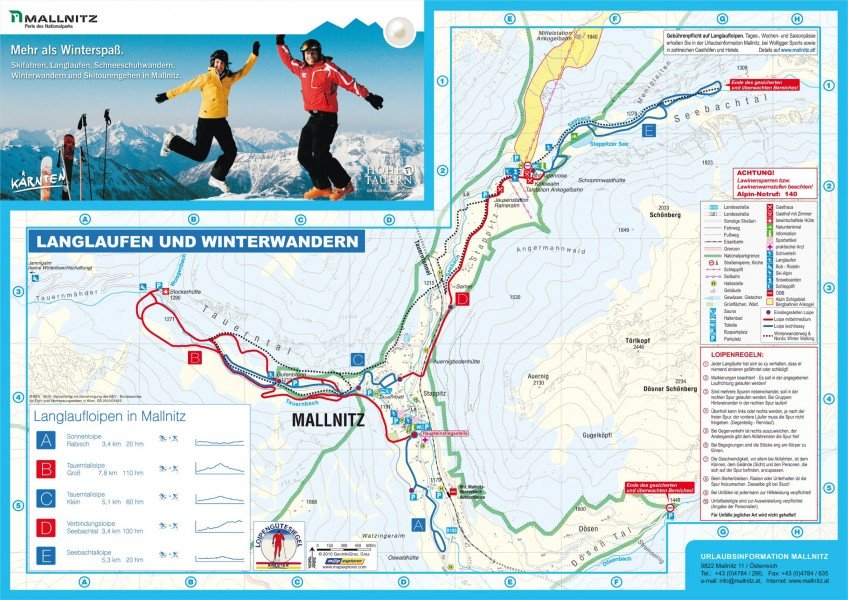 Cross-Country Skiing Trail Map Ankogel Mallnitz • Nordic Trail Map