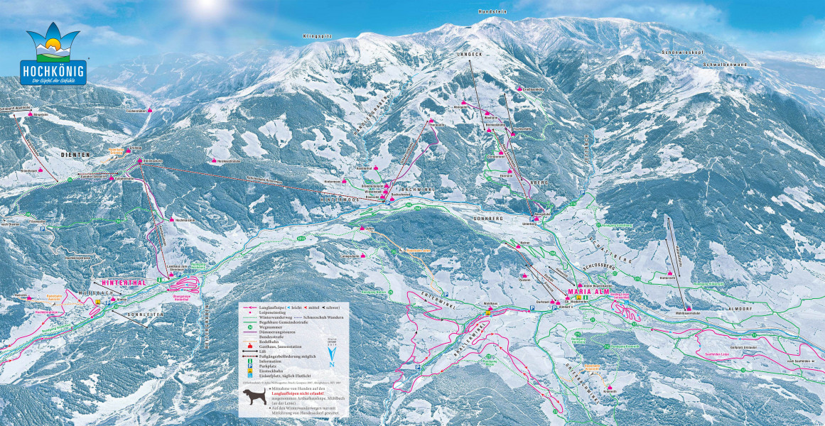 Cross-Country Skiing Trail Map Maria Alm • Nordic Trail Map