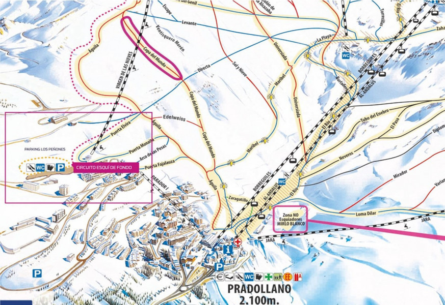Cross-Country Skiing Trail Map Sierra Nevada • Nordic Trail Map