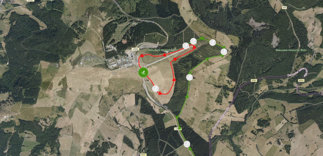 Cross-Country Skiing Trail Map Wasserkuppe • Nordic Trail Map